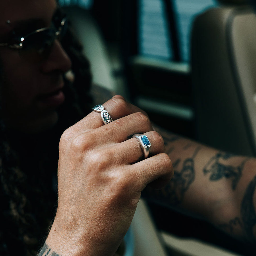 Silver Blue Jasper Ring | 925 Sterling Silver | Serge DeNimes ...