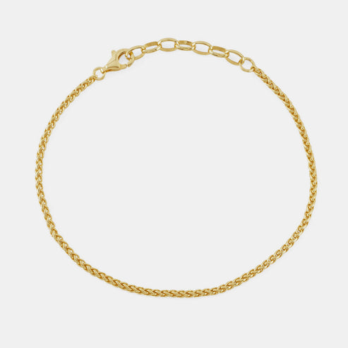 Gold Wheat Chain Bracelet – SergeDeNimes US