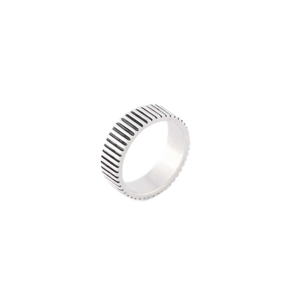 Silver Ridge Band Ring | Men’s 925 Sterling Silver | Serge DeNimes ...