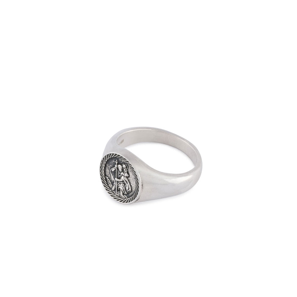 Silver St Christopher Ring | Men’s 925 Sterling Silver | Serge DeNimes ...