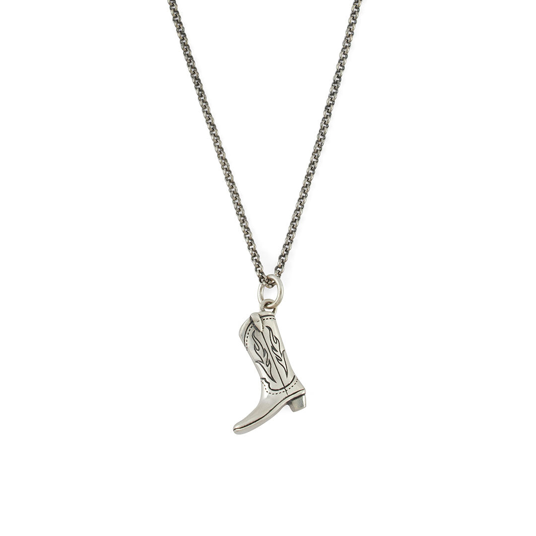 Silver Cowboy Boot Necklace – SergeDeNimes US