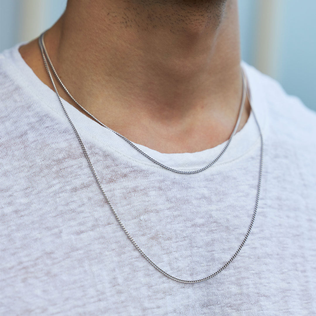 Silver 1.5mm Curb Chain – SergeDeNimes US