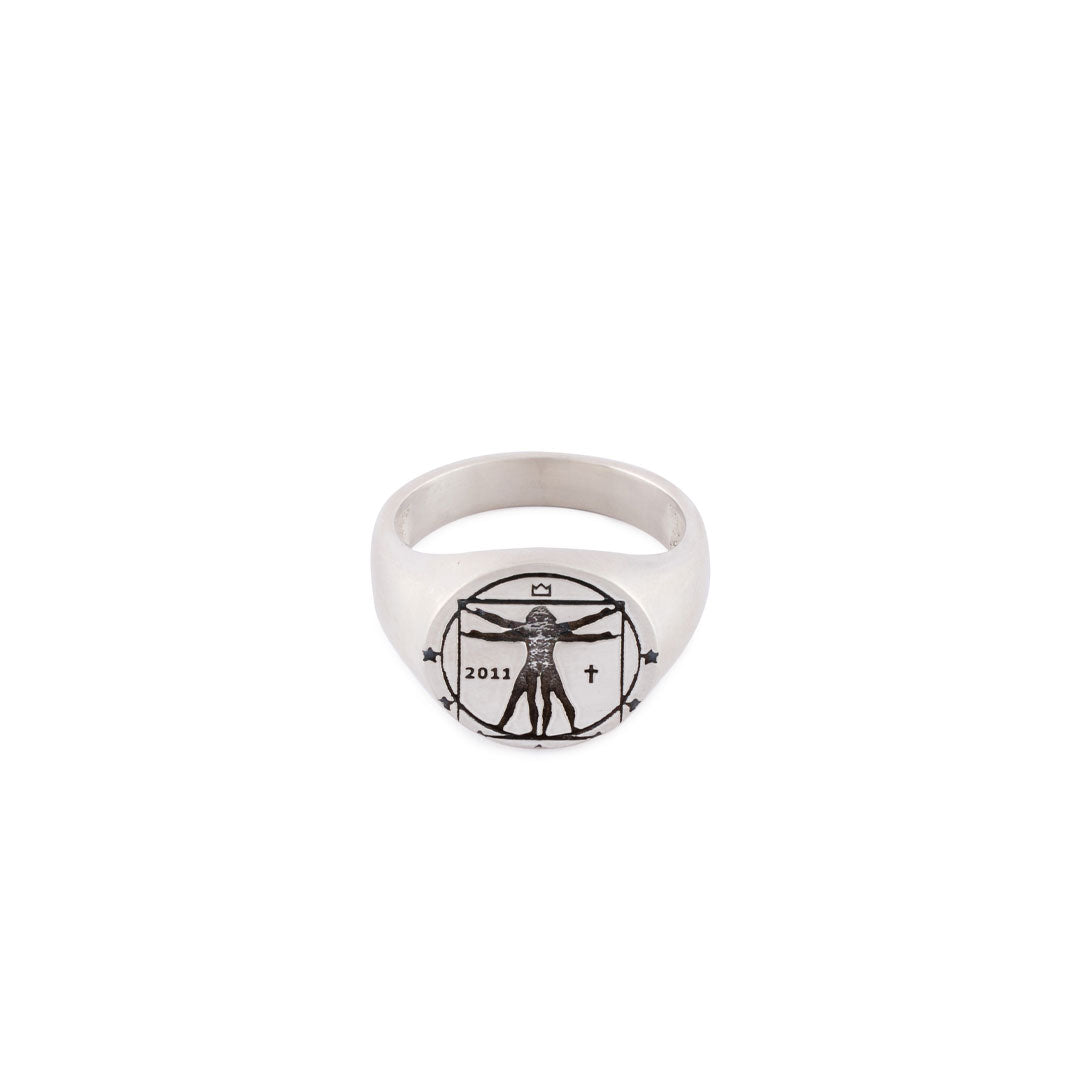 Silver Vitruvian Ring | Men’s 925 Sterling Silver | Serge DeNimes ...