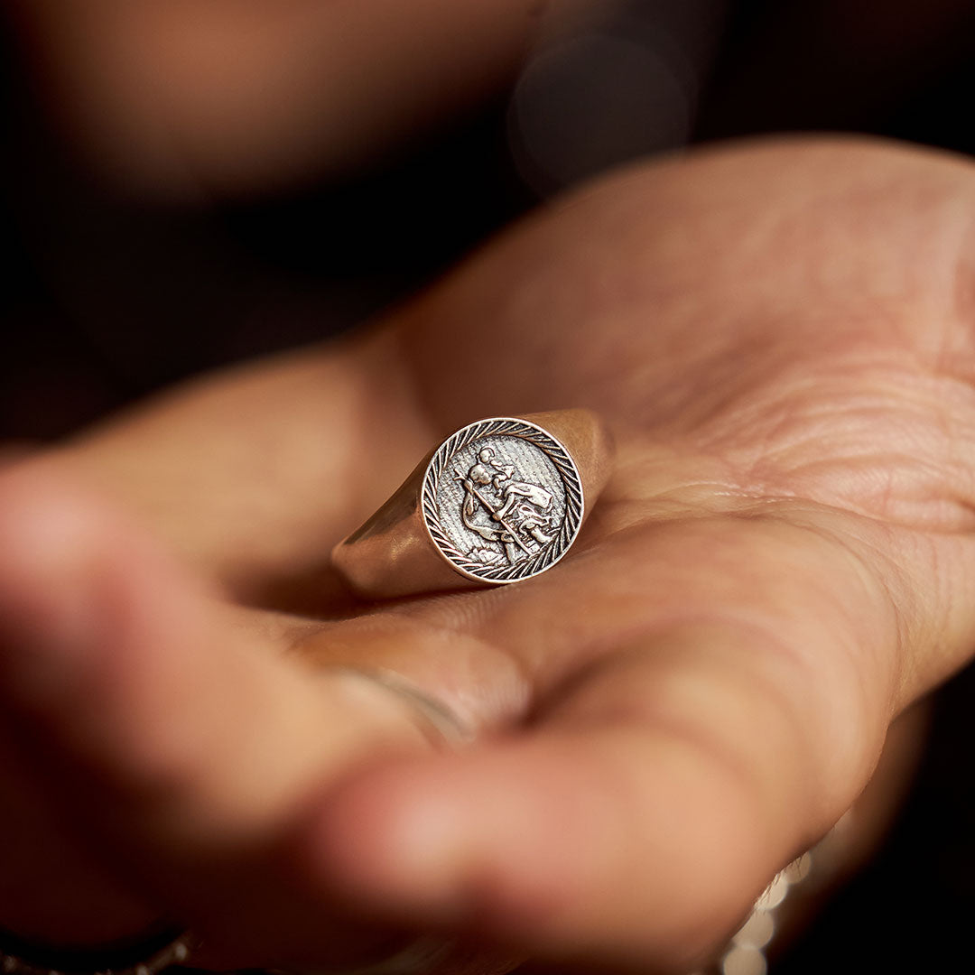 Silver St Christopher Ring – SergeDeNimes US