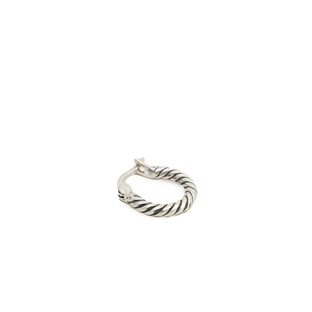 Silver Twist Hoop Earring | 925 Sterling Silver | Serge DeNimes ...